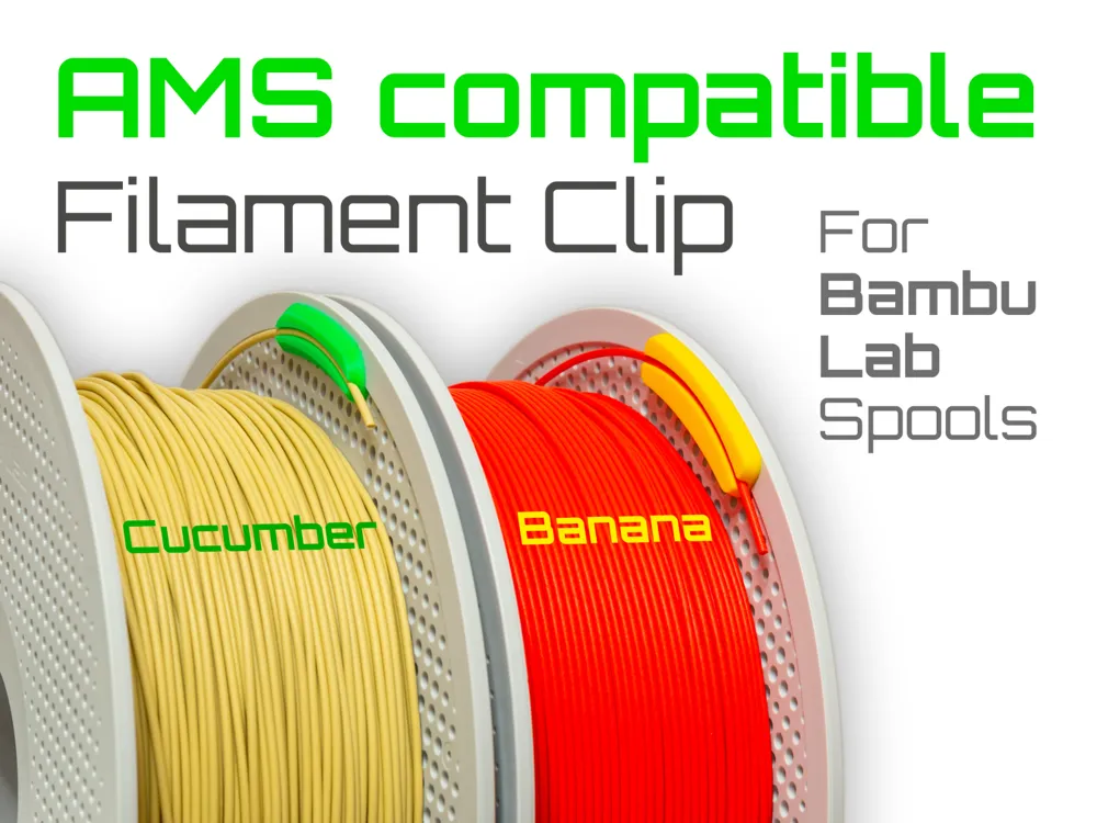 Bambu Spool Filament Clip internal Banana+Cucumber by Officina23 ...