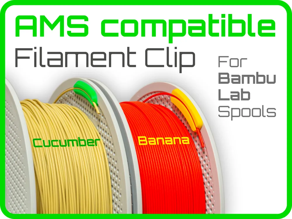 Bambu Spool Filament Clip internal Banana+Cucumber by Officina23 ...