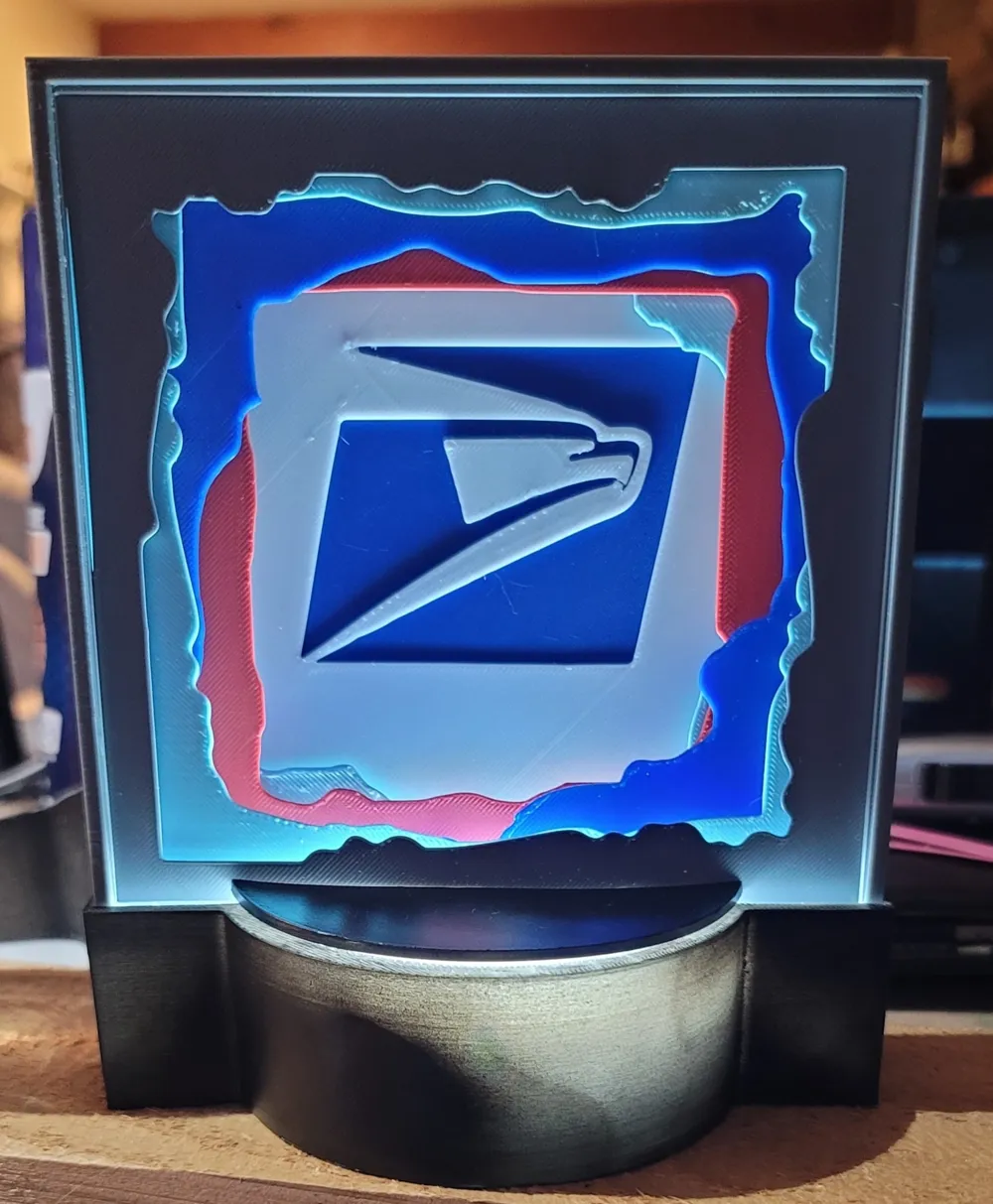 Boîte lumineuse logo USPS - Modèle d'Impression 3D Gratuit - MakerWorld