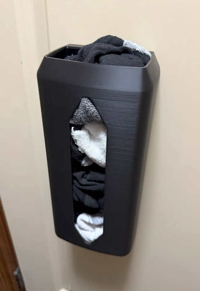 Wall mounted sock, underwear, towel dispenser - Free 3D Print Model ...