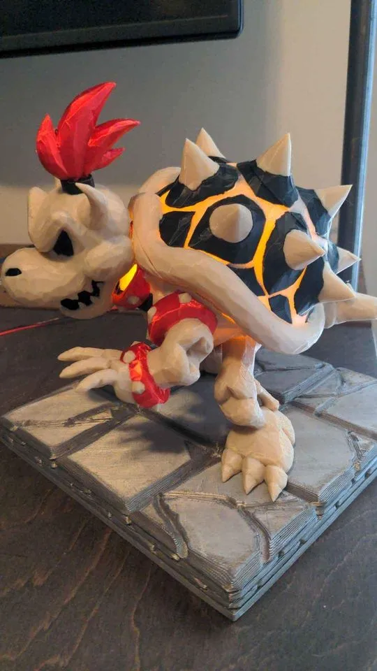 Light Up Dry Bowser - Free 3D Print Model - MakerWorld