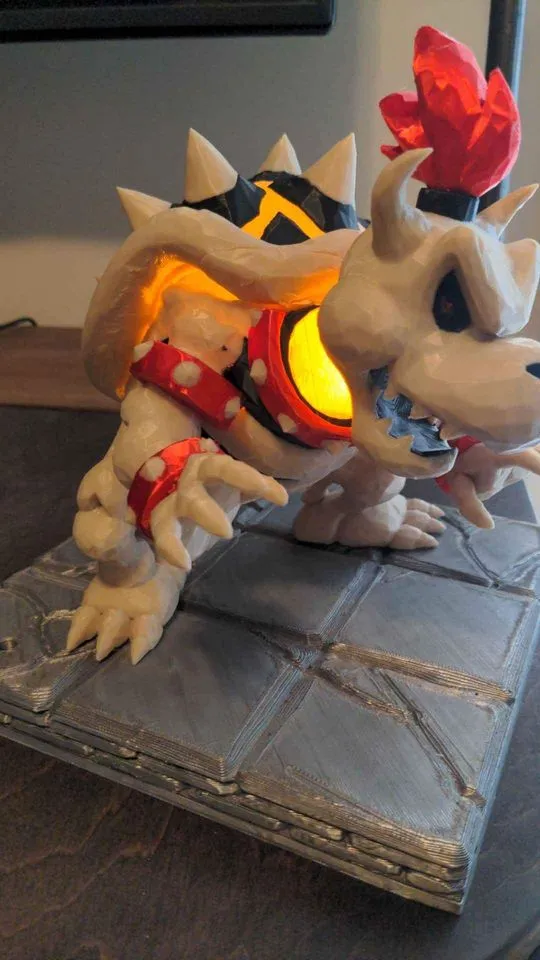 Light Up Dry Bowser - Free 3D Print Model - MakerWorld