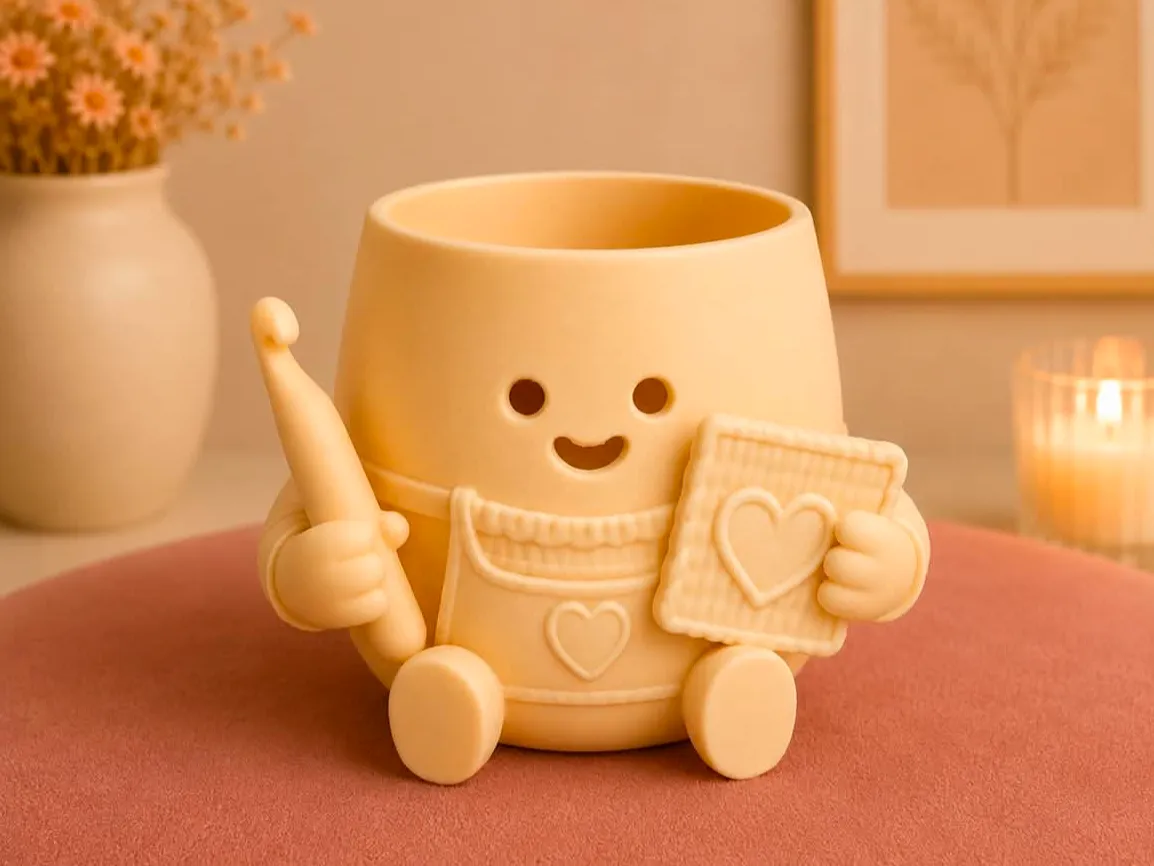 Happy Pot Crocheting - Free 3D Print Model - MakerWorld