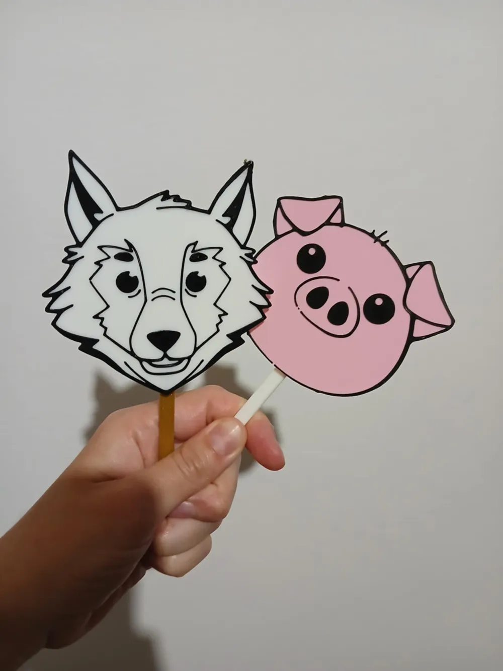 The Three Little Pigs – Stick Puppet Theater Set by zelvacrafting ...