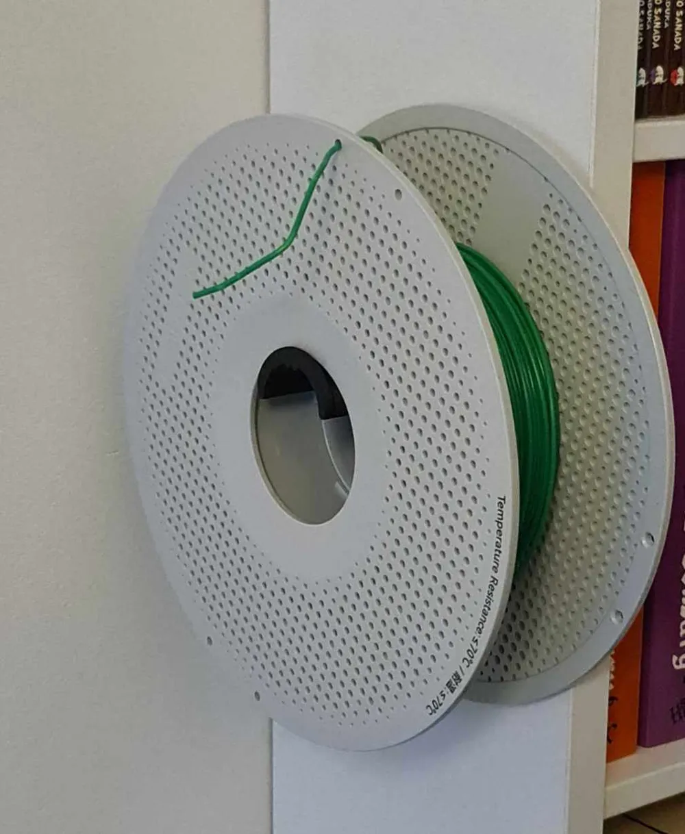 Wall spool holder for bambu spools by Piotr MakerWorld: Download Free ...