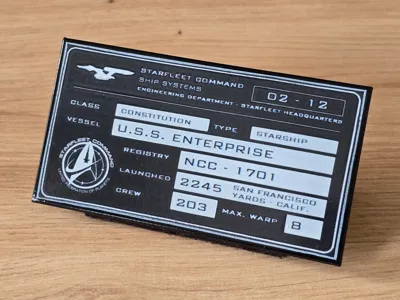 Star Trek Starship Model Kit Plaque + Stand by Credo MakerWorld ...