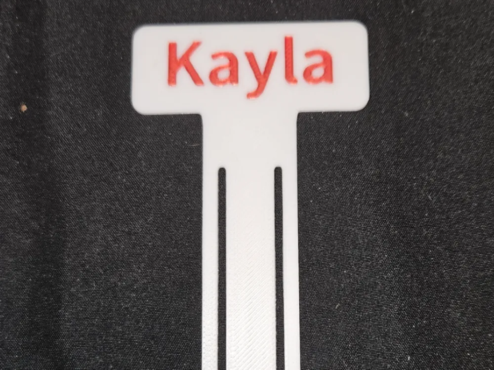 Bookmark with name - Kayla - Wide - Make My Sign - Free 3D Print Model ...