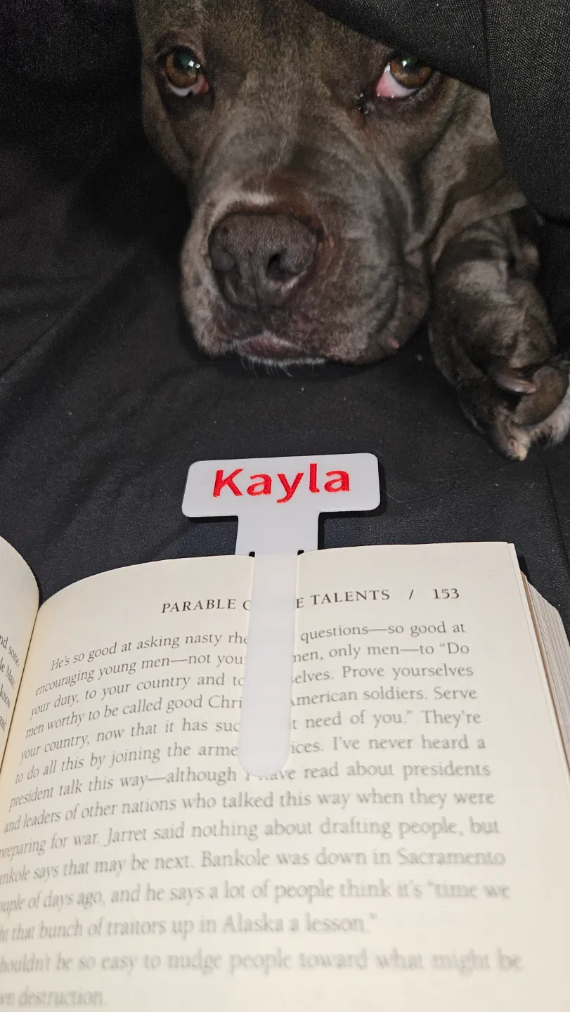 Bookmark with name - Kayla - Wide - Make My Sign - Free 3D Print Model ...