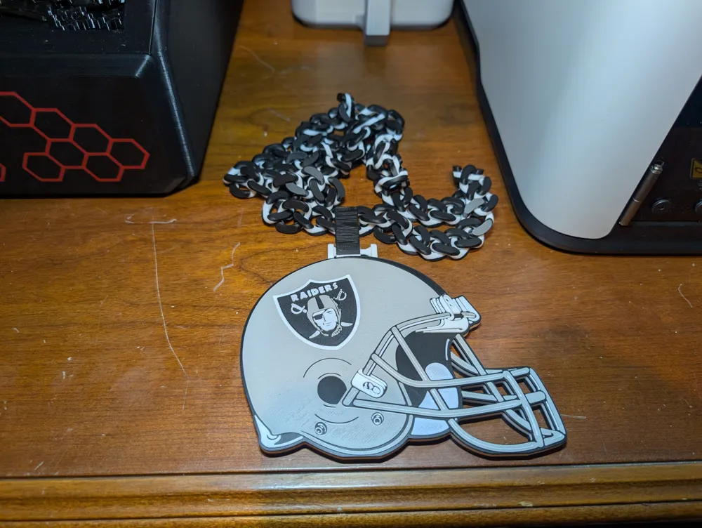 Raiders Helmet Chain - Free 3D Print Model - MakerWorld