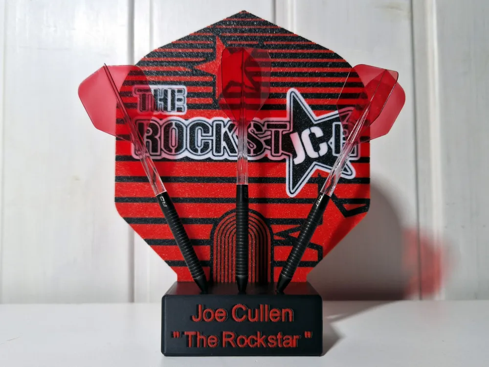 Dart Holder "Joe Cullen - The Rockstar" - Free 3D Print Model - MakerWorld