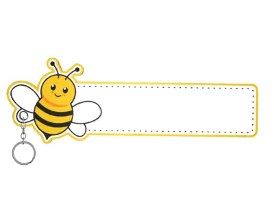 Bee Cute Back-to-School Kid Name Tag Keychain by Admin MakerWorld ...