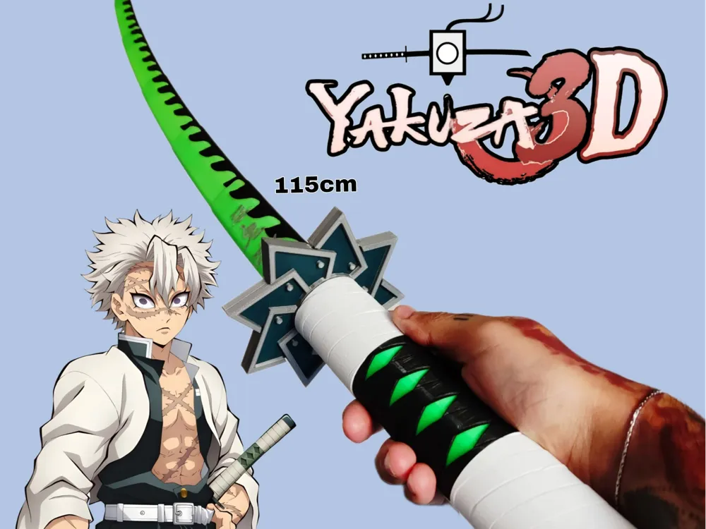 SANEMI Katana (Demon Slayer: Kimetsu no Yaiba) - Free 3D Print Model ...