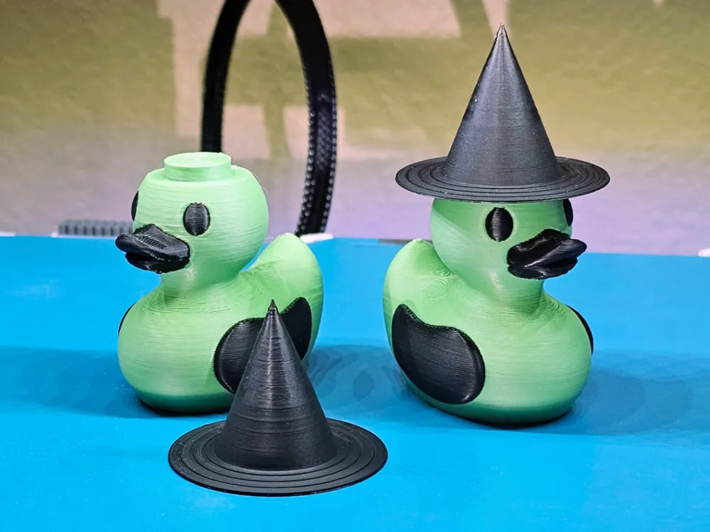 Witch Duck, hat prints separately & snaps on - Free 3D Print Model ...