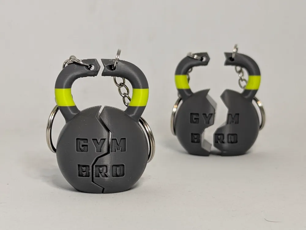 Gym Bro Kettlebell Keychain by custom3dmodels - MakerWorld