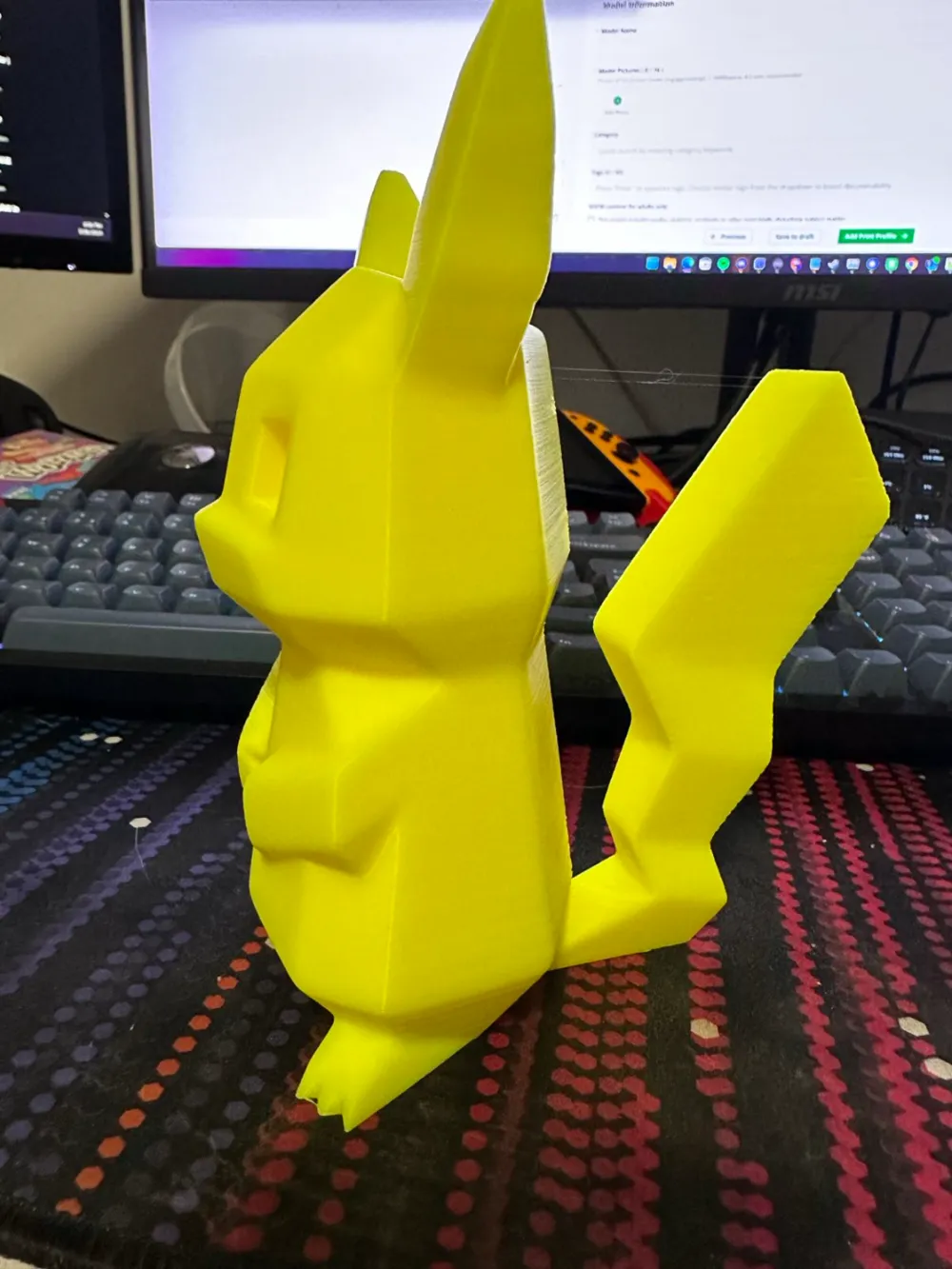 Low Poly Pikachu Remixed by SomaAut - MakerWorld