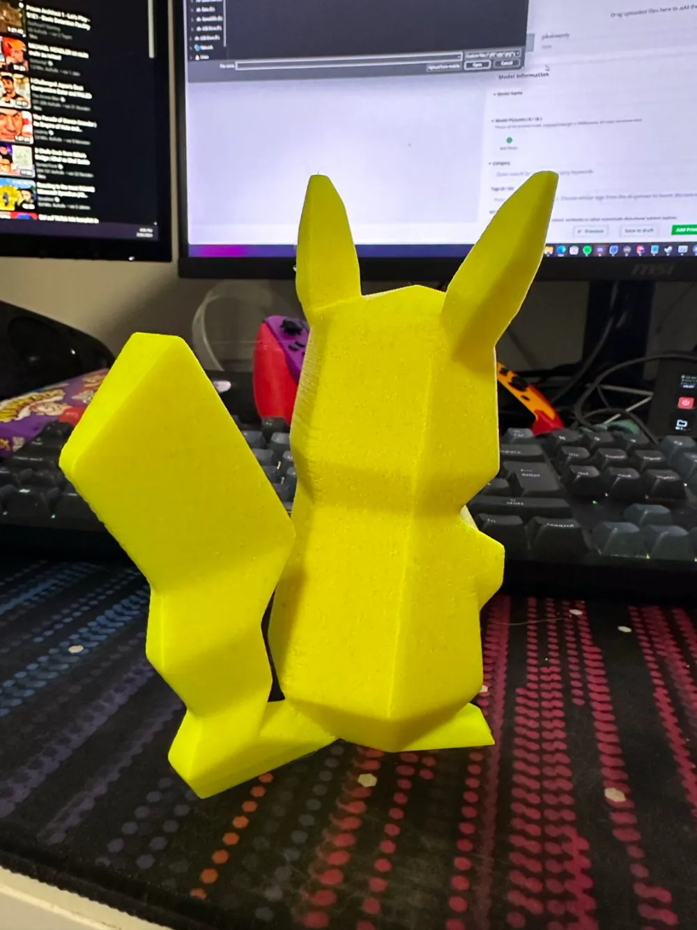 Low Poly Pikachu Remixed by SomaAut - MakerWorld