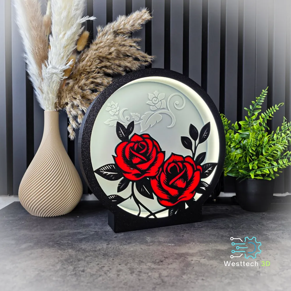 Rose Lamp for Love by Westtech 3D MakerWorld: Download Free 3D Models