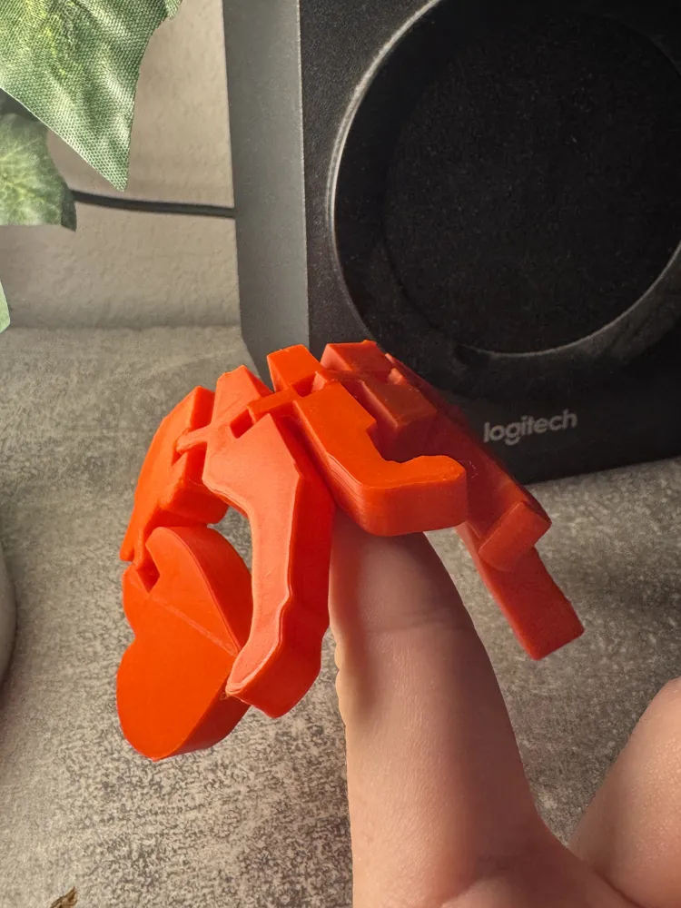 Flexi Continental Bulldog - Valentine Heart Toy - Free 3D Print Model ...