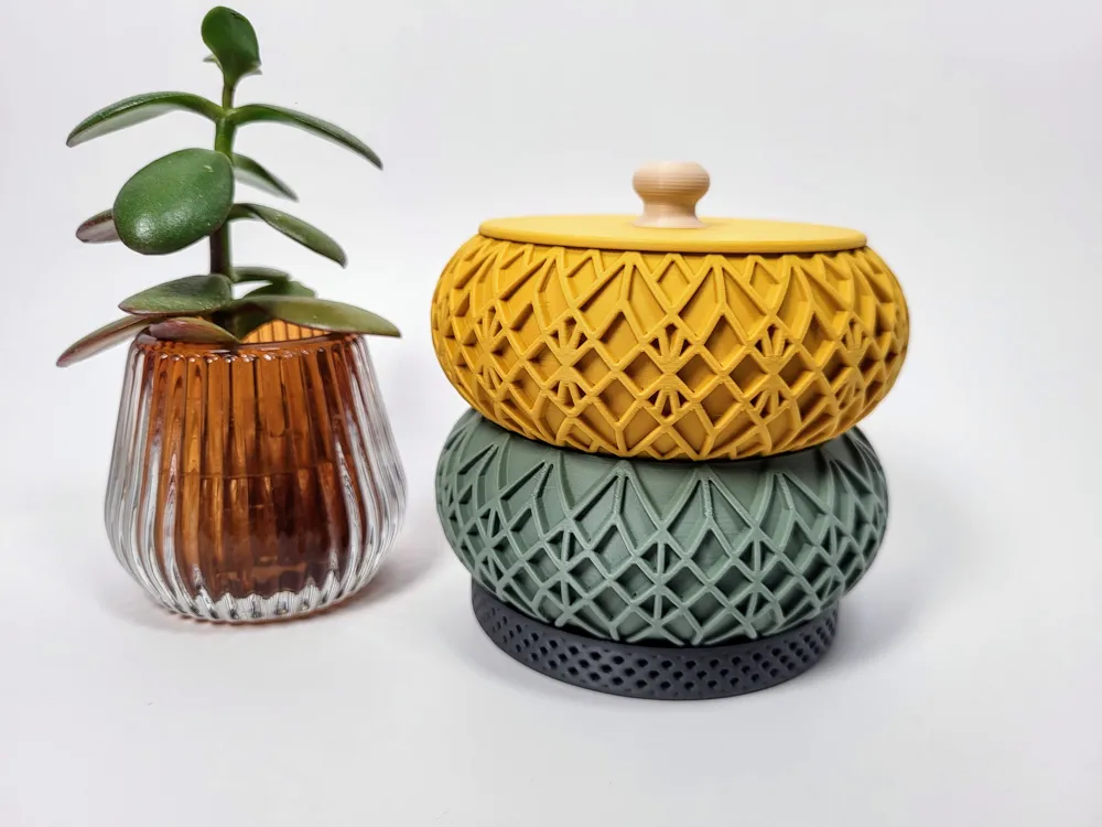 Stackable Jewelry Box - Kumiko No.02 - Free 3D Print Model - MakerWorld