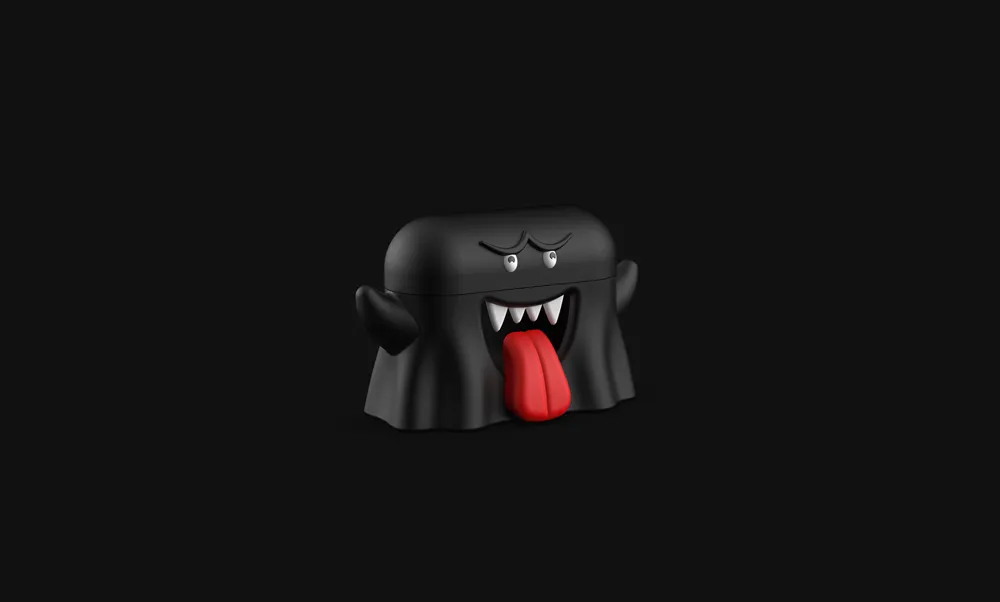 AirPods Pro Protective case Super Mario Boo Ghost - Free 3D Print Model ...