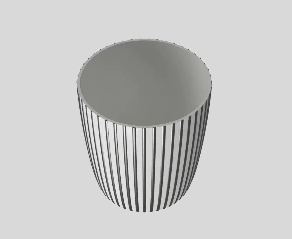 Flower pot with a radius pattern 100x110mm by Lukas Pomykal - MakerWorld