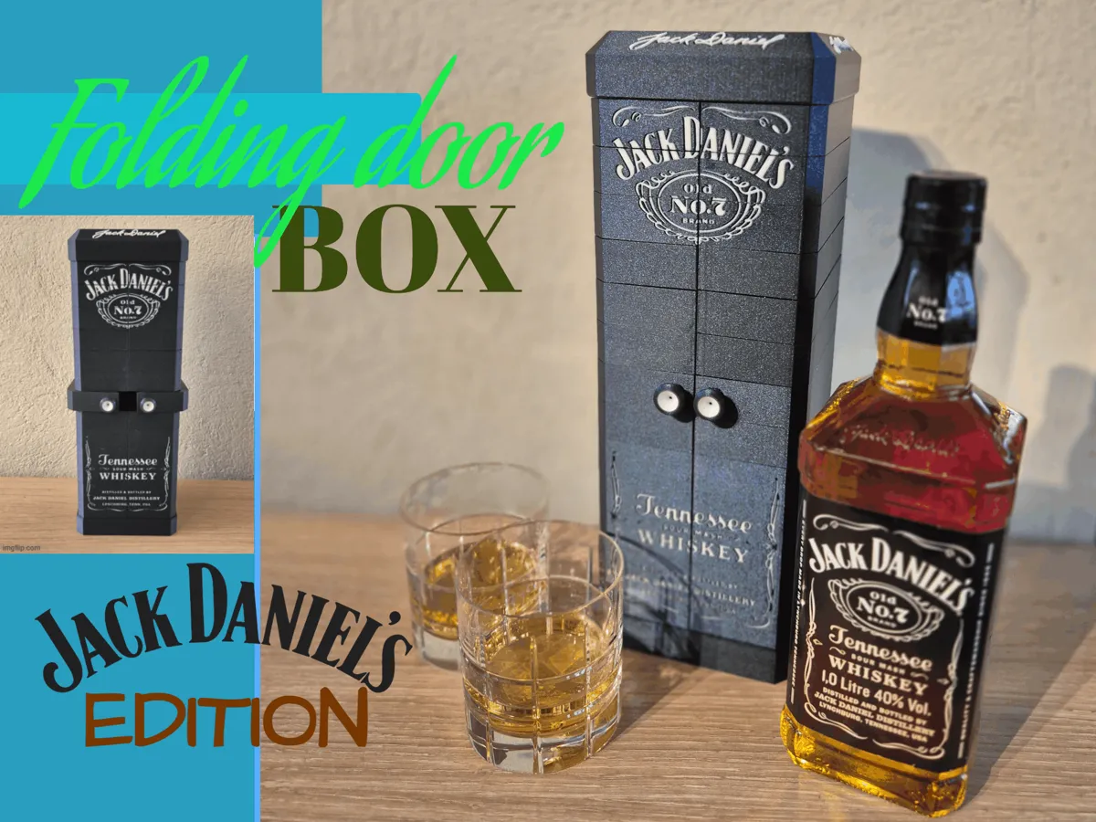 Jack Daniels Folding Door Box - Free 3D Print Model - MakerWorld