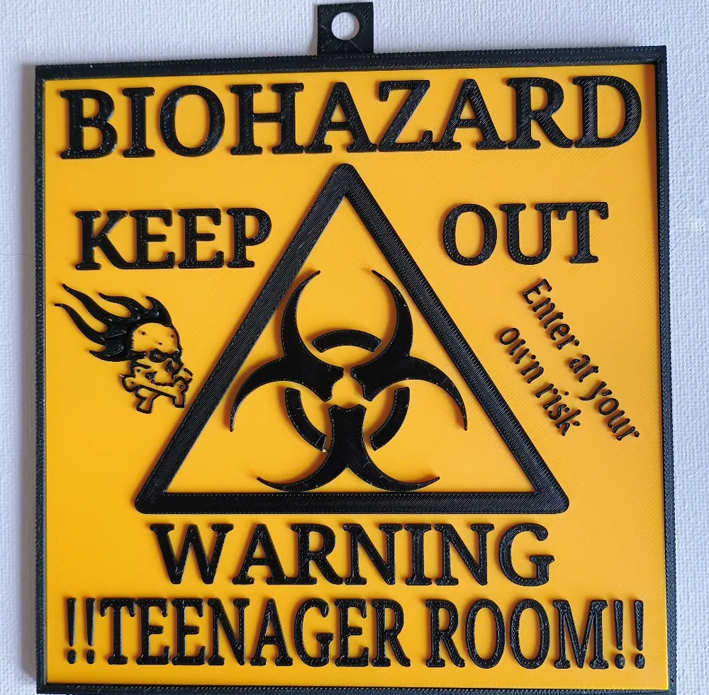 Warning Teenager Room by Brammerdk - MakerWorld