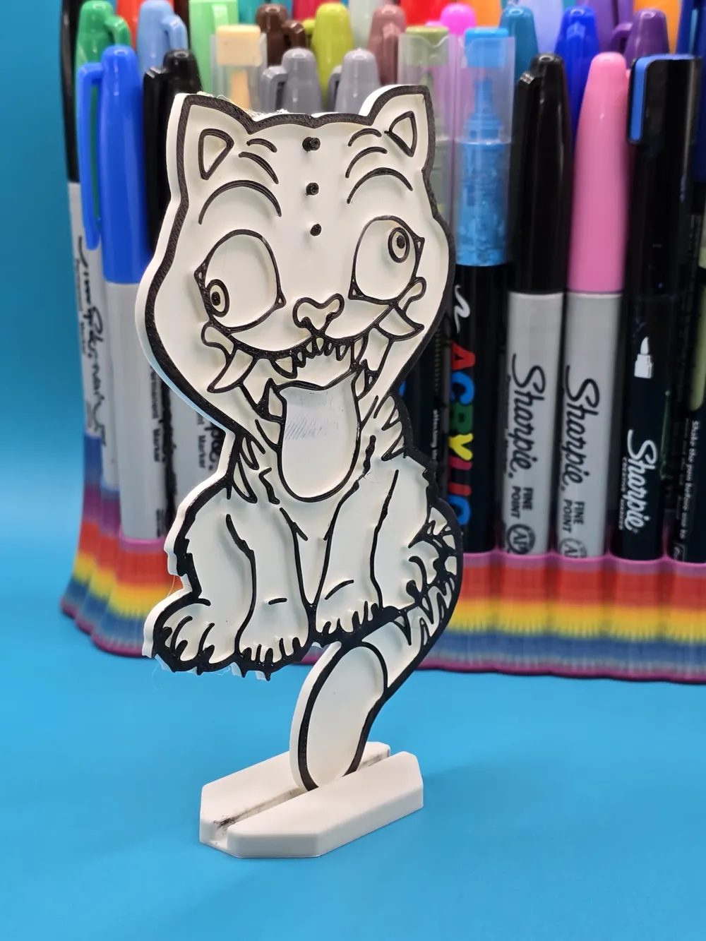 Crazy Derpy Tiger Kpop Demon Hunters Coloring by Merilno3D MakerWorld ...