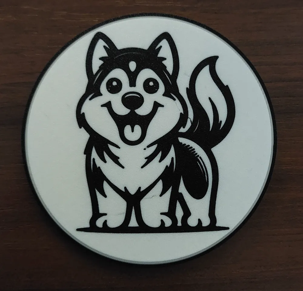 Husky coaster by CustomCreations - MakerWorld