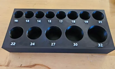 Metric Impact Socket organizer (harbor freight) by Borg MakerWorld ...