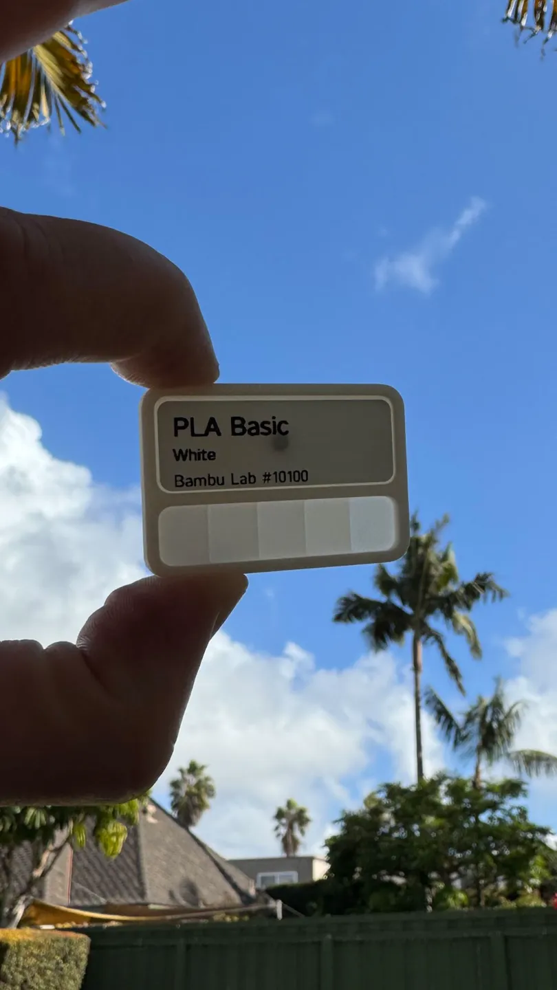 Filament Swatch Label + Mount for Cereal Dry Box by Ari B - MakerWorld