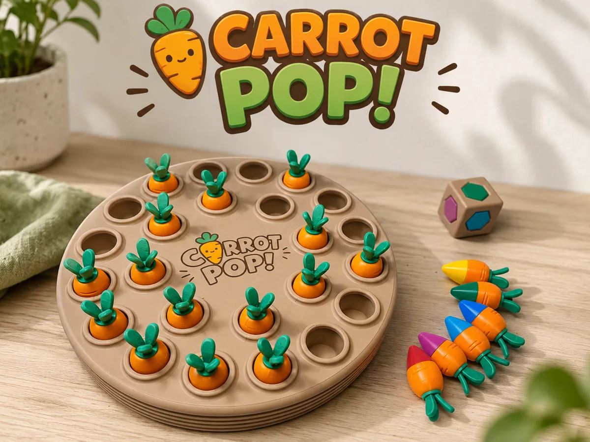 Carrot Pop! Memory Board Game - Free 3D Print Model - MakerWorld