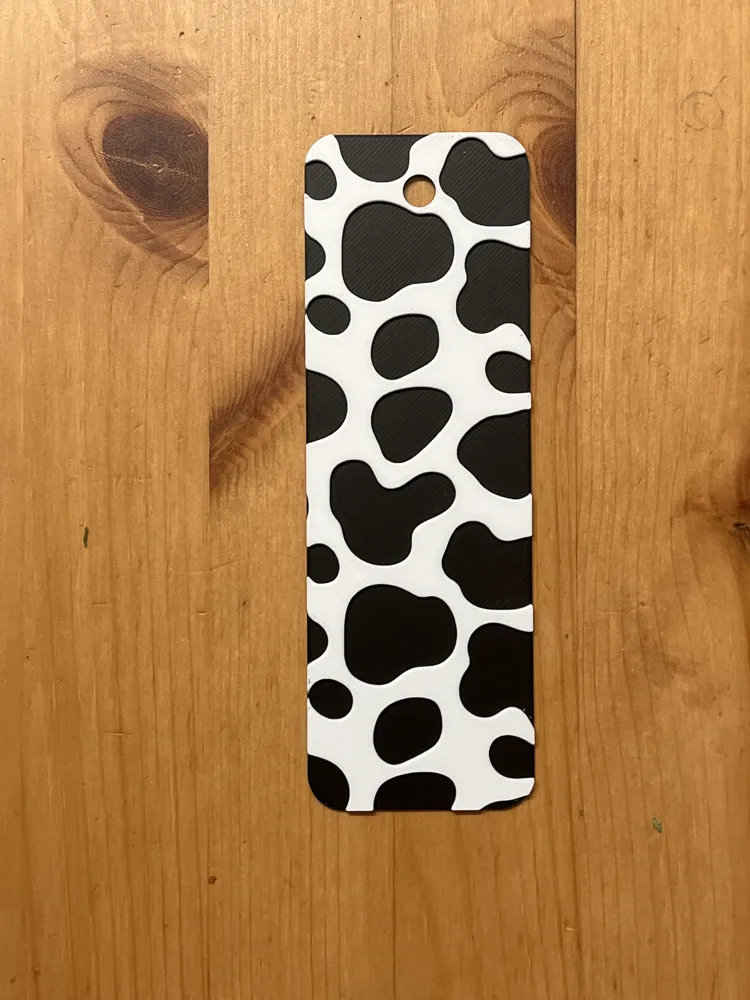 cow print bookmark - Free 3D Print Model - MakerWorld