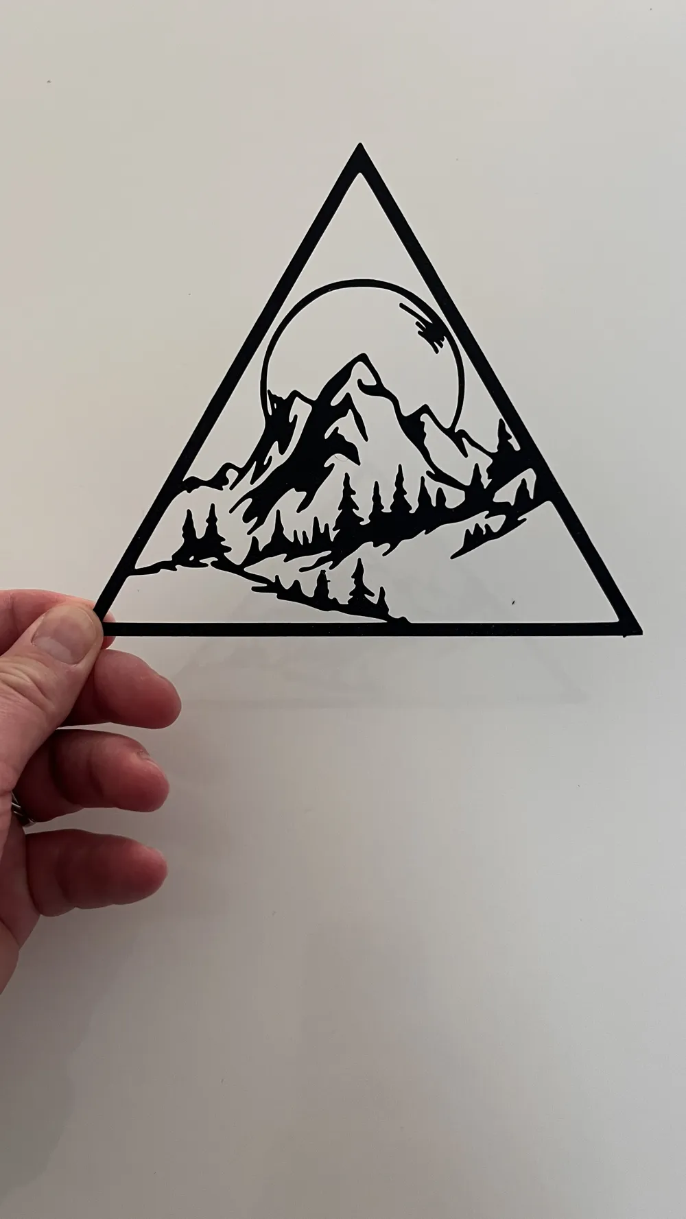 Wall Art - Mountain , tree and Sun ( 6 trays ) by Artist3d MakerWorld ...