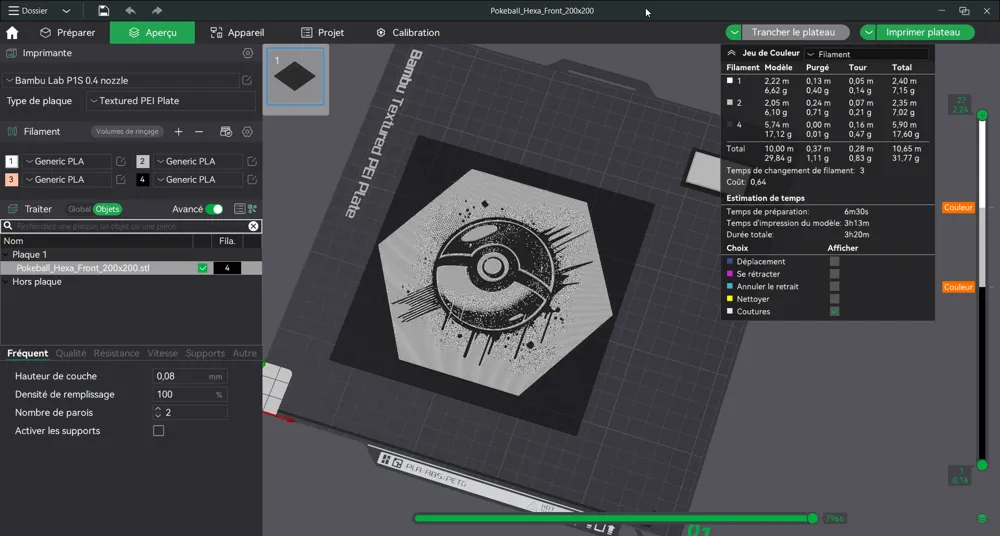 Pokémon Pokeball Hueforge Hex Hexagon by Sebastien - MakerWorld