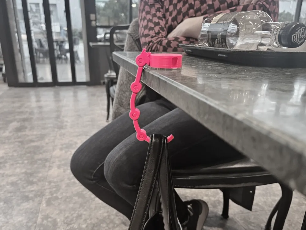 handbag holder / hook, print in place - Free 3D Print Model - MakerWorld