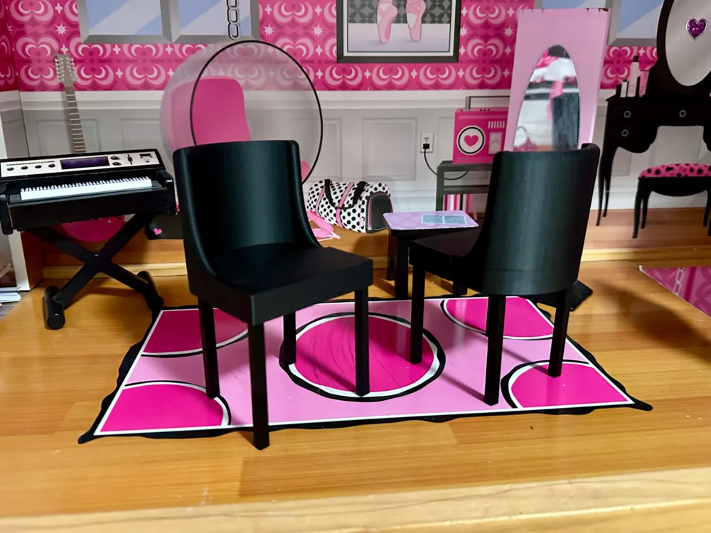 Barbie Dining Chairs and other similar size dolls - Free 3D Print Model ...