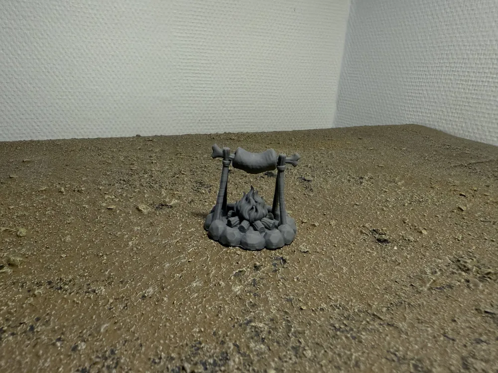 Campfire with Roasting Meat - DND terrain - Free 3D Print Model ...