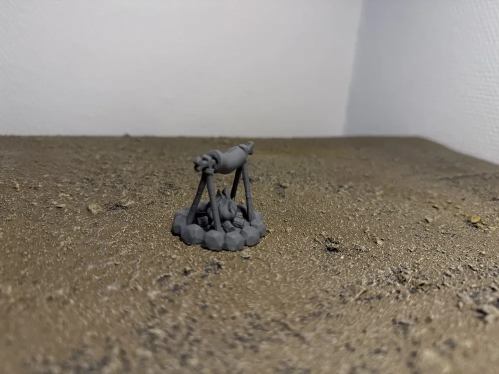 Campfire with Roasting Meat - DND terrain - Free 3D Print Model ...