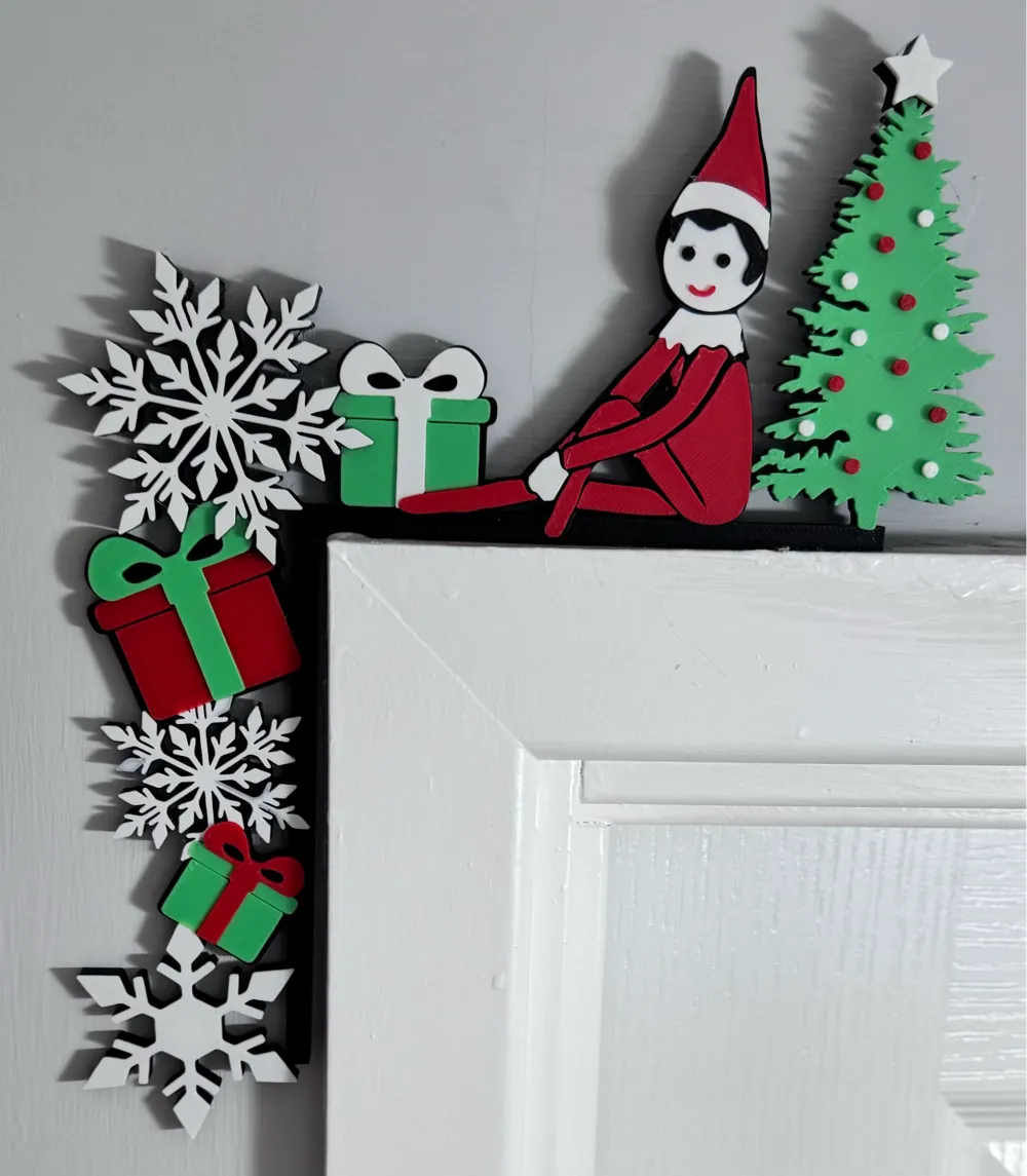 Elf On The Shelf Christmas door corner decoration by gem.cosens ...