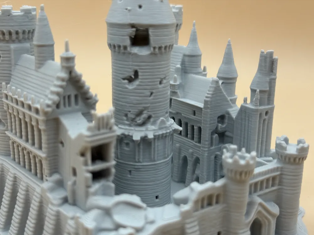 War-damaged Hogwarts Castle - Free 3D Print Model - MakerWorld