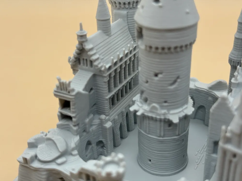 War-damaged Hogwarts Castle - Free 3D Print Model - MakerWorld
