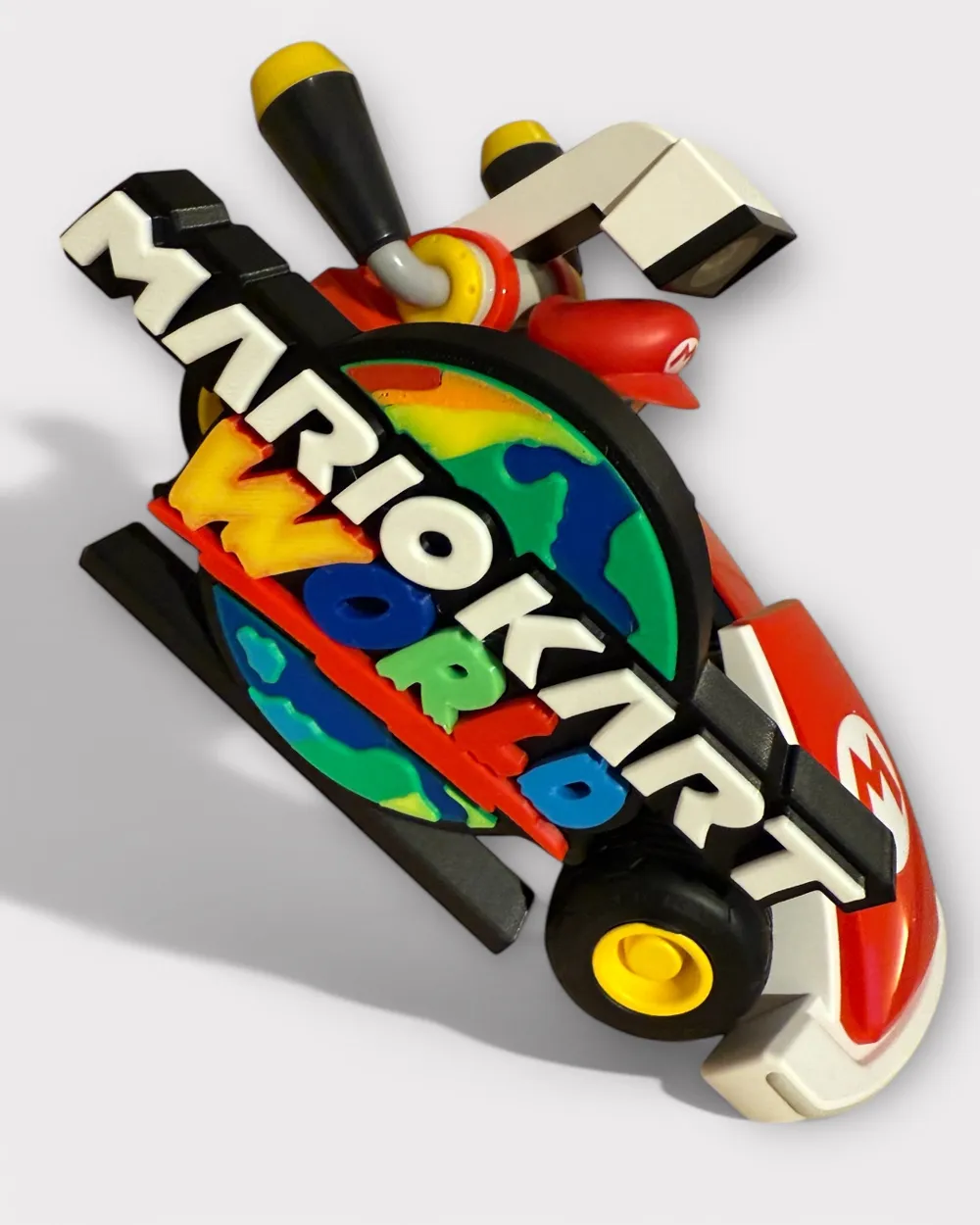 Mario Kart World Logo Display - Free 3D Print Model - MakerWorld