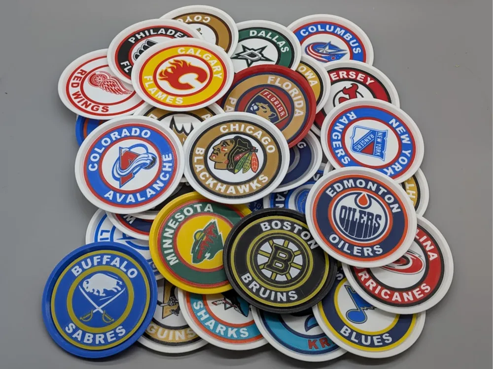 Stackable Coasters - All 32 NHL Teams by MadMax3D MakerWorld: Download Free 3D Models