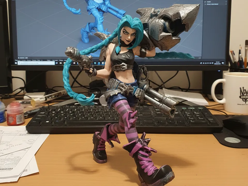 Jinx League of legends - Free 3D Print Model - MakerWorld