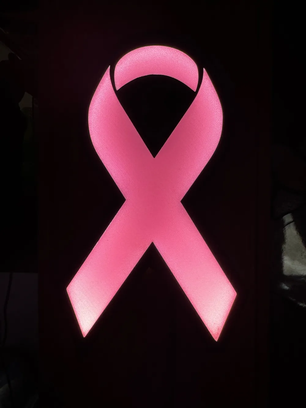Breast Cancer Ribbon light box by wporter78 - MakerWorld