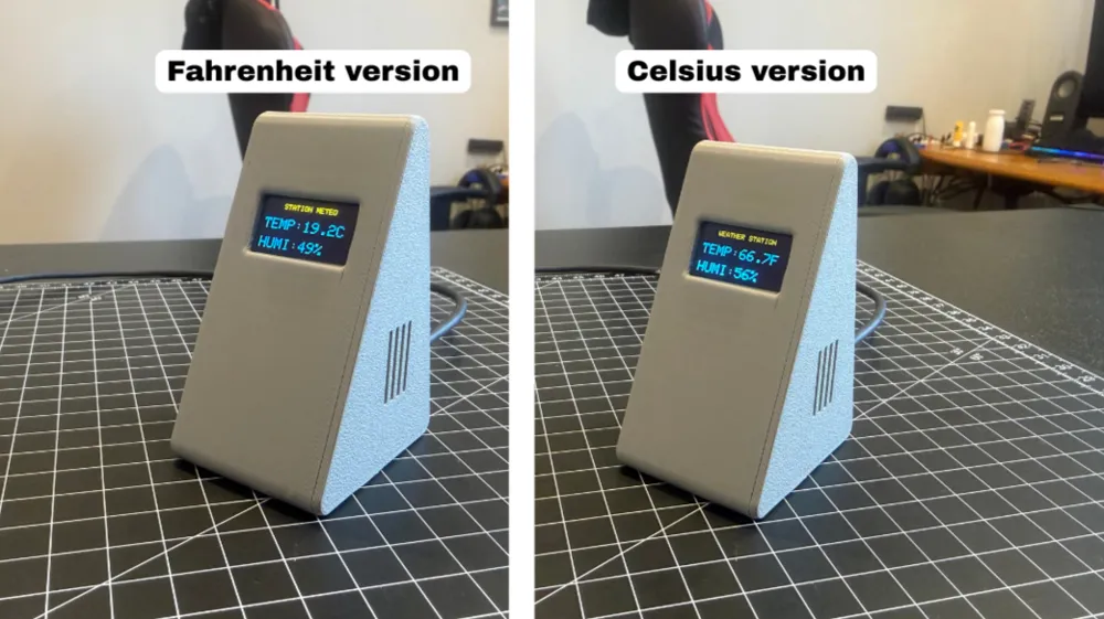 DIY Indoor Weather Station - Free 3D Print Model - MakerWorld