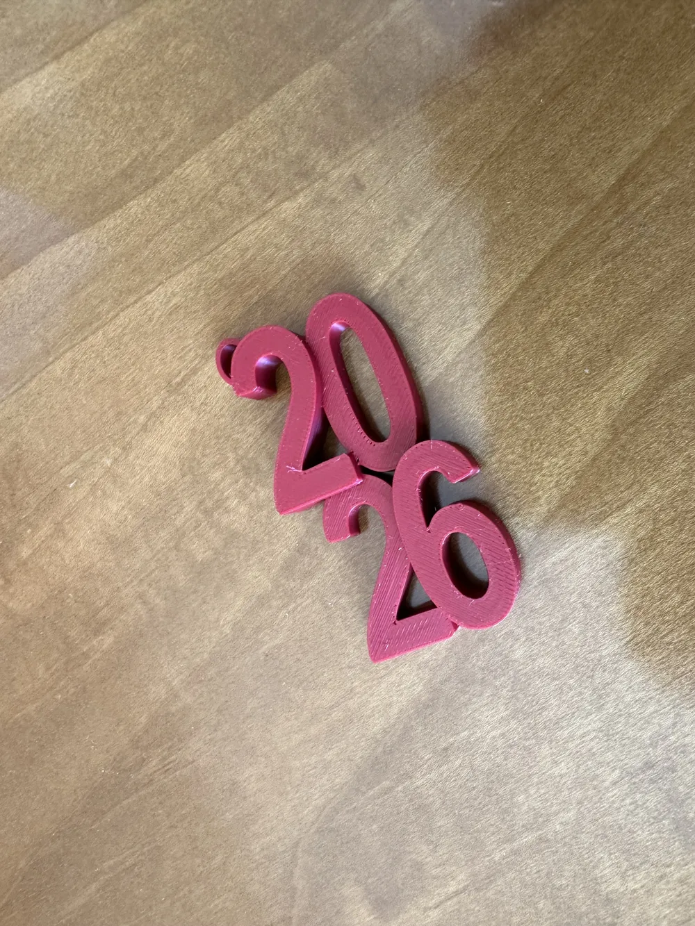 New Year 2026 Keychain - Free 3D Print Model - MakerWorld