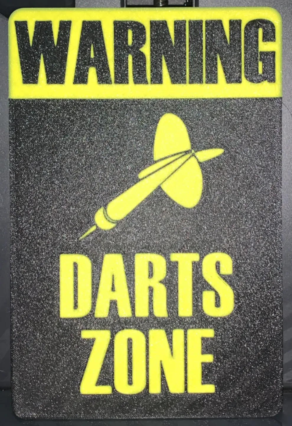 Warning Darts Zone Sign by gare-sb - MakerWorld