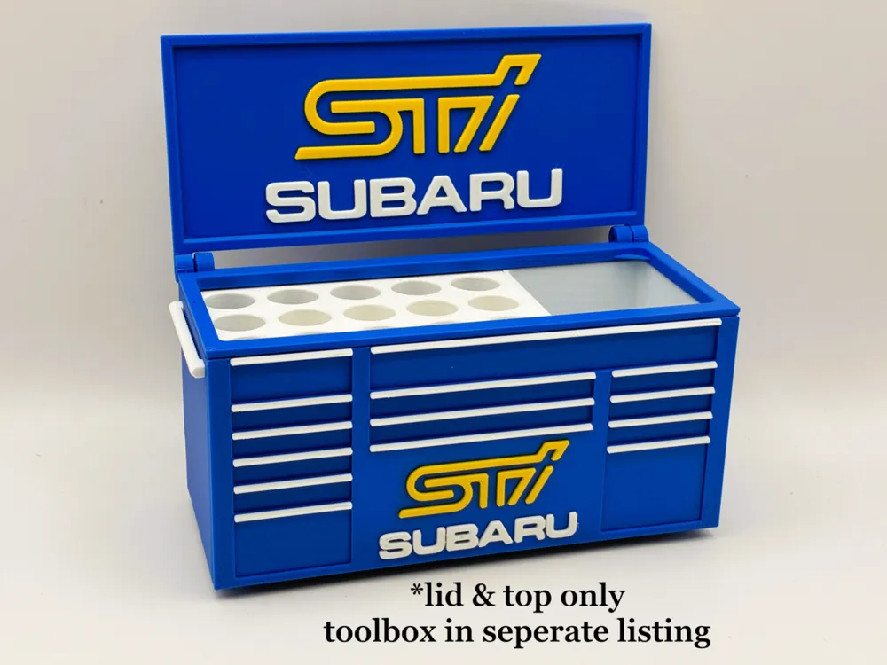 Lid - Subaru STi desk toolbox organizer pen holder by Mrtk1970 ...